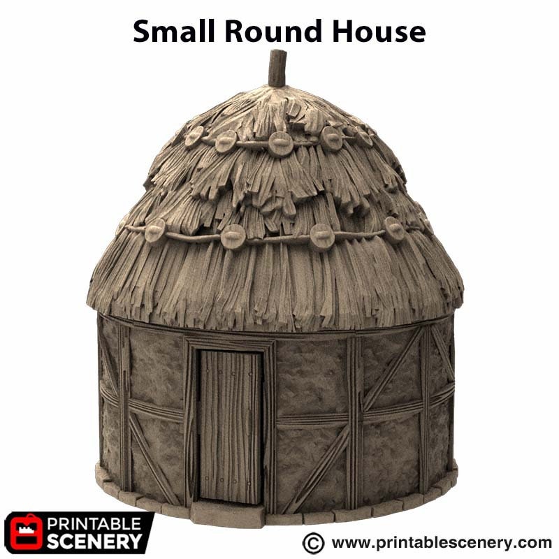 Dnd Small Round House Shack Shed Storehouse Medieval Village Tabletop ...