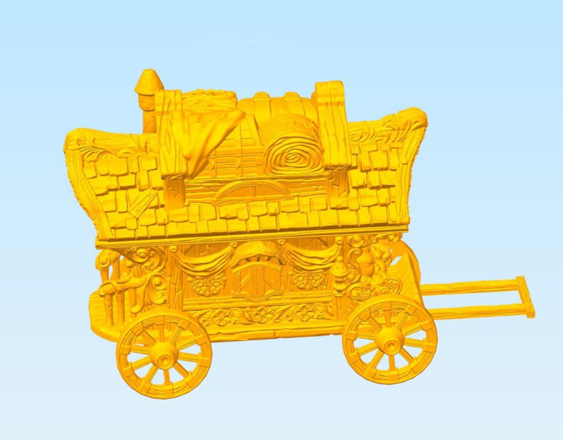 Dnd Gypsy Wagon Merchant Wagon Traveler Caravan Cart Gypsies - Etsy