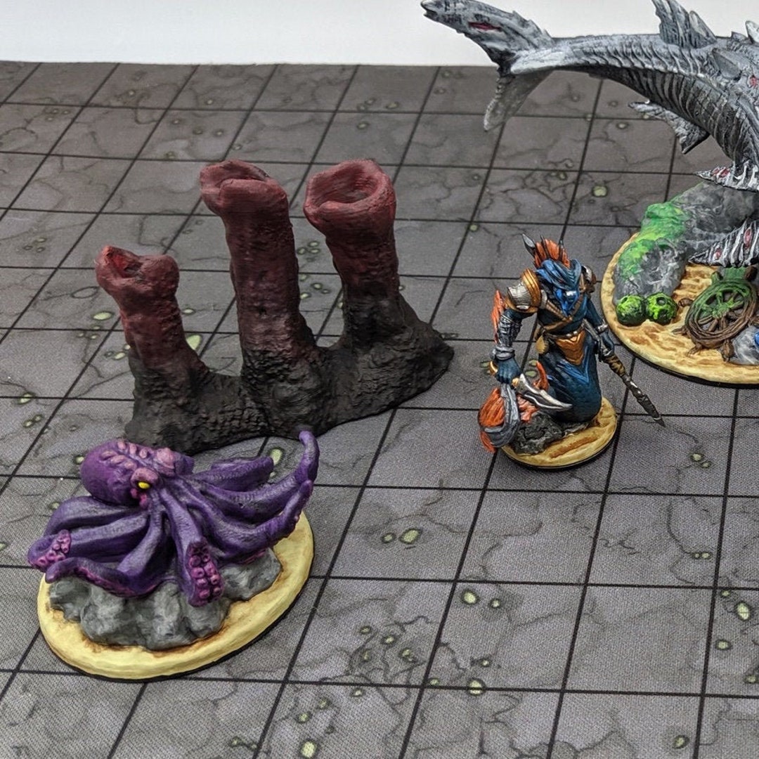 Dnd Octupus Sea Creatures Atlantis Tabletop Terrain Miniature RPG D&D ...