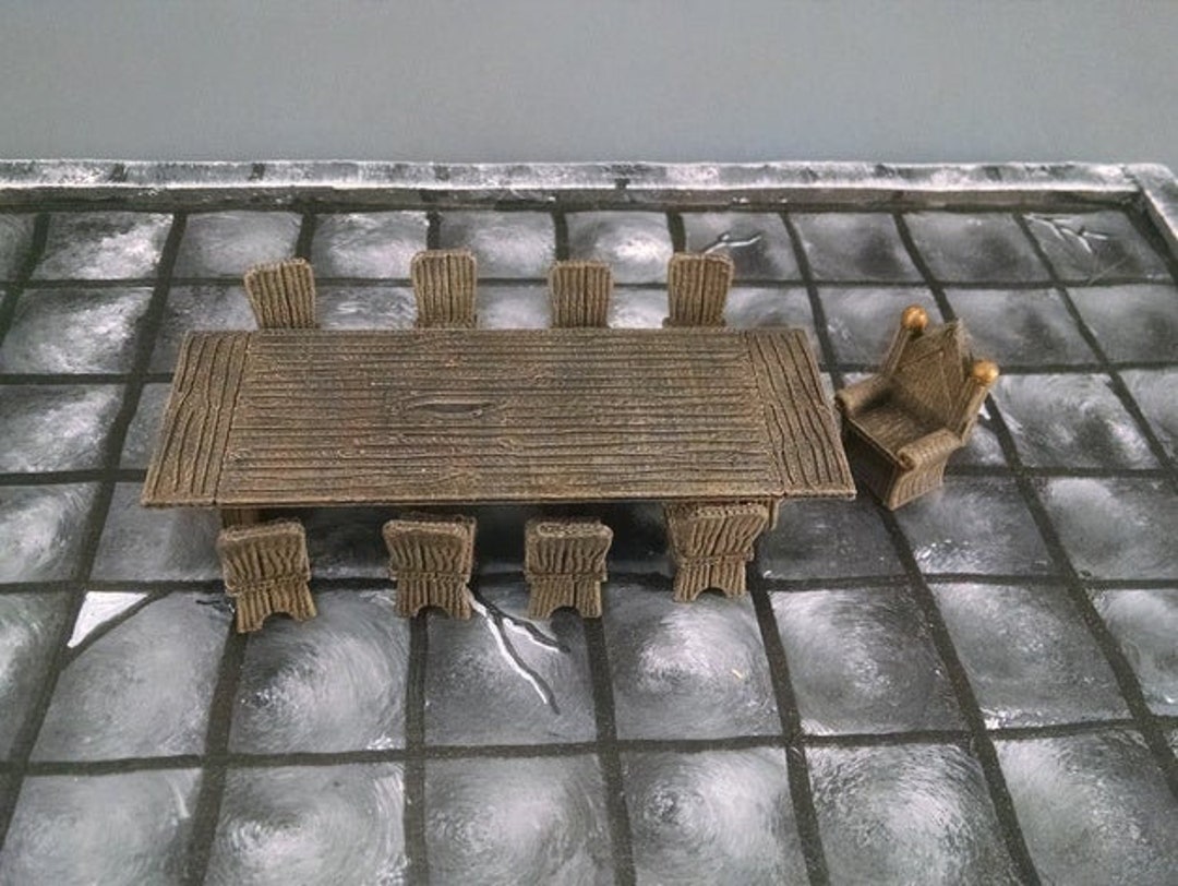 Dnd Lord's Banquet Table Chairs Kings Feast Castle Buffet- 28mm ...