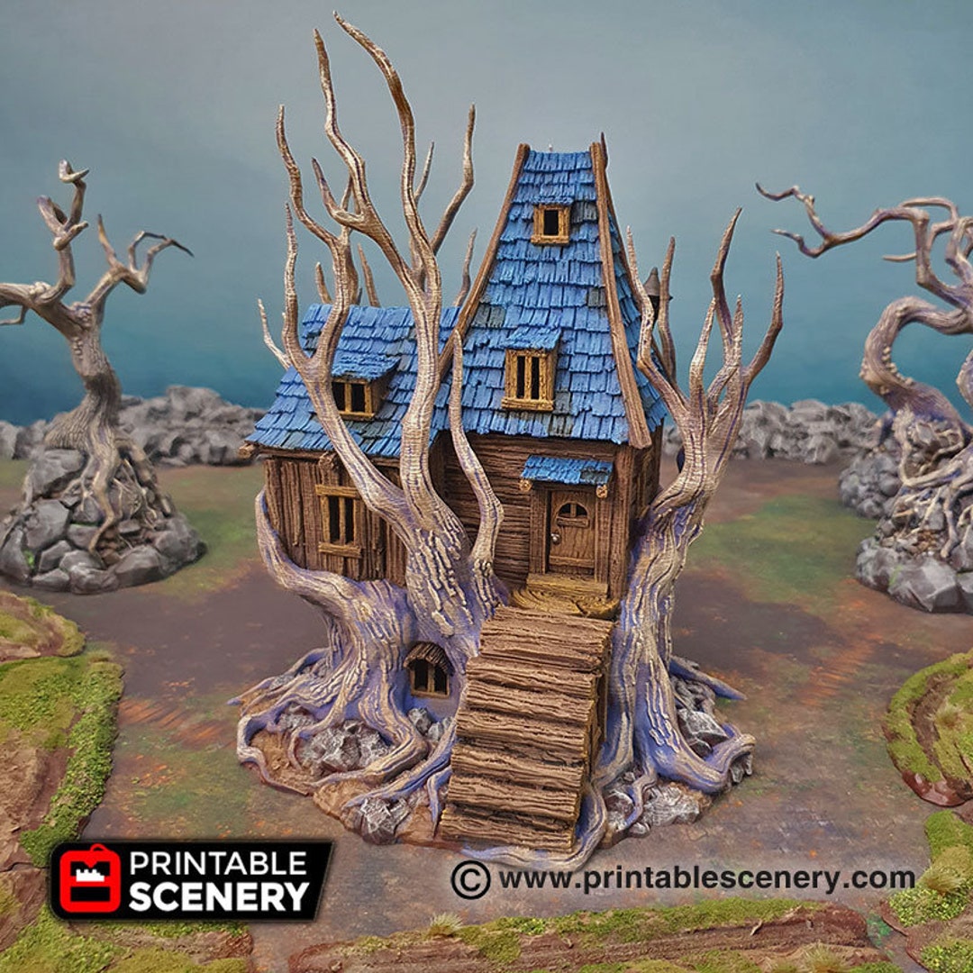 Dnd Feywild Cabin Treehouse Shadow Fey Tabletop Scatter Terrain RPG ...