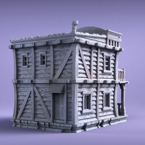 Dnd Belle's Bathhouse Bath House Western Town Railway Terrain Wargaming ...