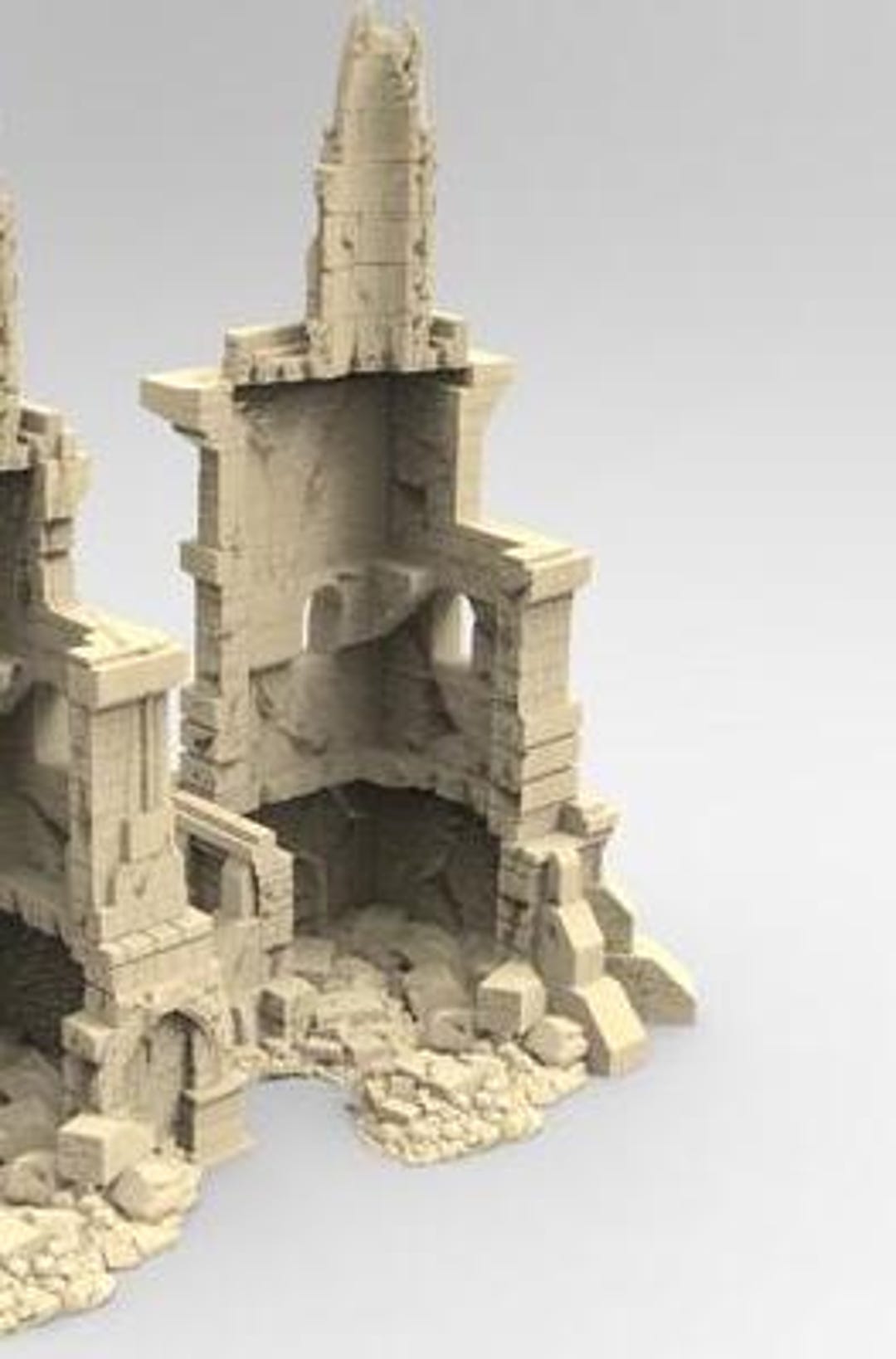 Dnd Modular Ruined Tower Version A Medieval Tabletop Scatter Terrain ...