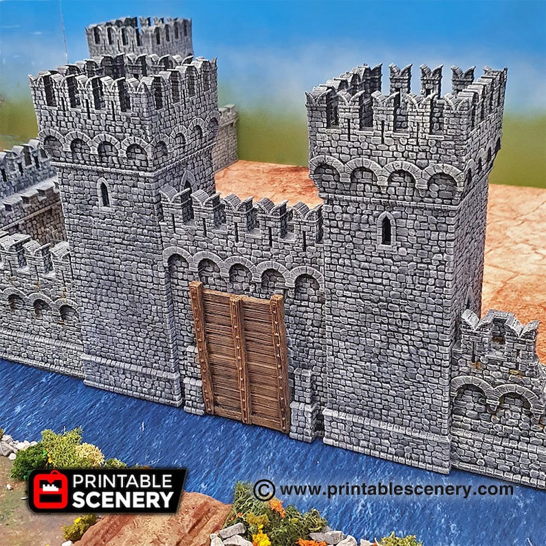 Dnd Port Winterdale Castle Gatehouse Fortress Fort Tabletop Scatter ...