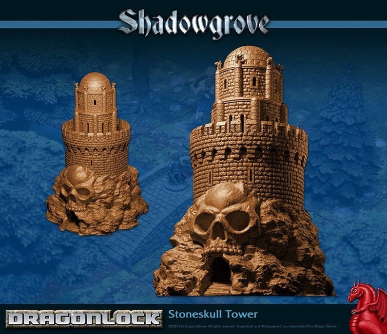 Dnd Skull Tower Dark Elf Evil Hellscape Tabletop Miniature - Etsy