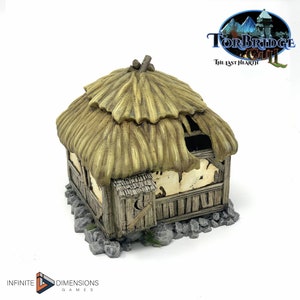 Dnd Prison Hut Camp Prisoners Shack Medieval Village Tabletop Terrain ...