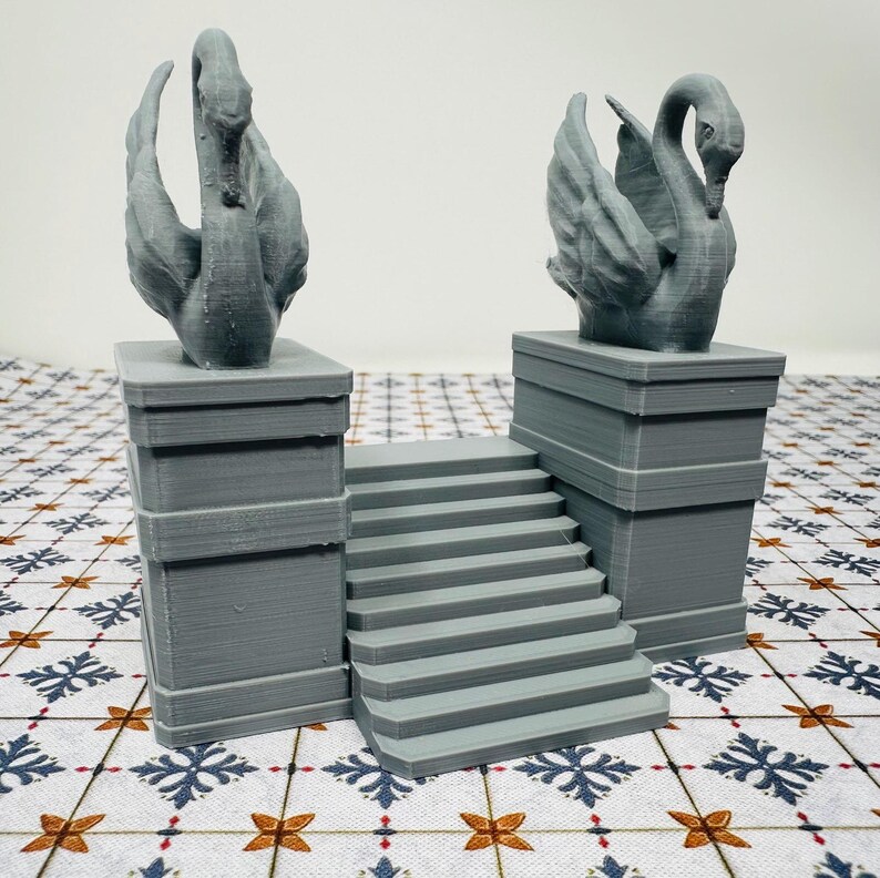 Dnd Swan Stairway Grand Entrance for Castle/throne - 28mm Tabletop ...