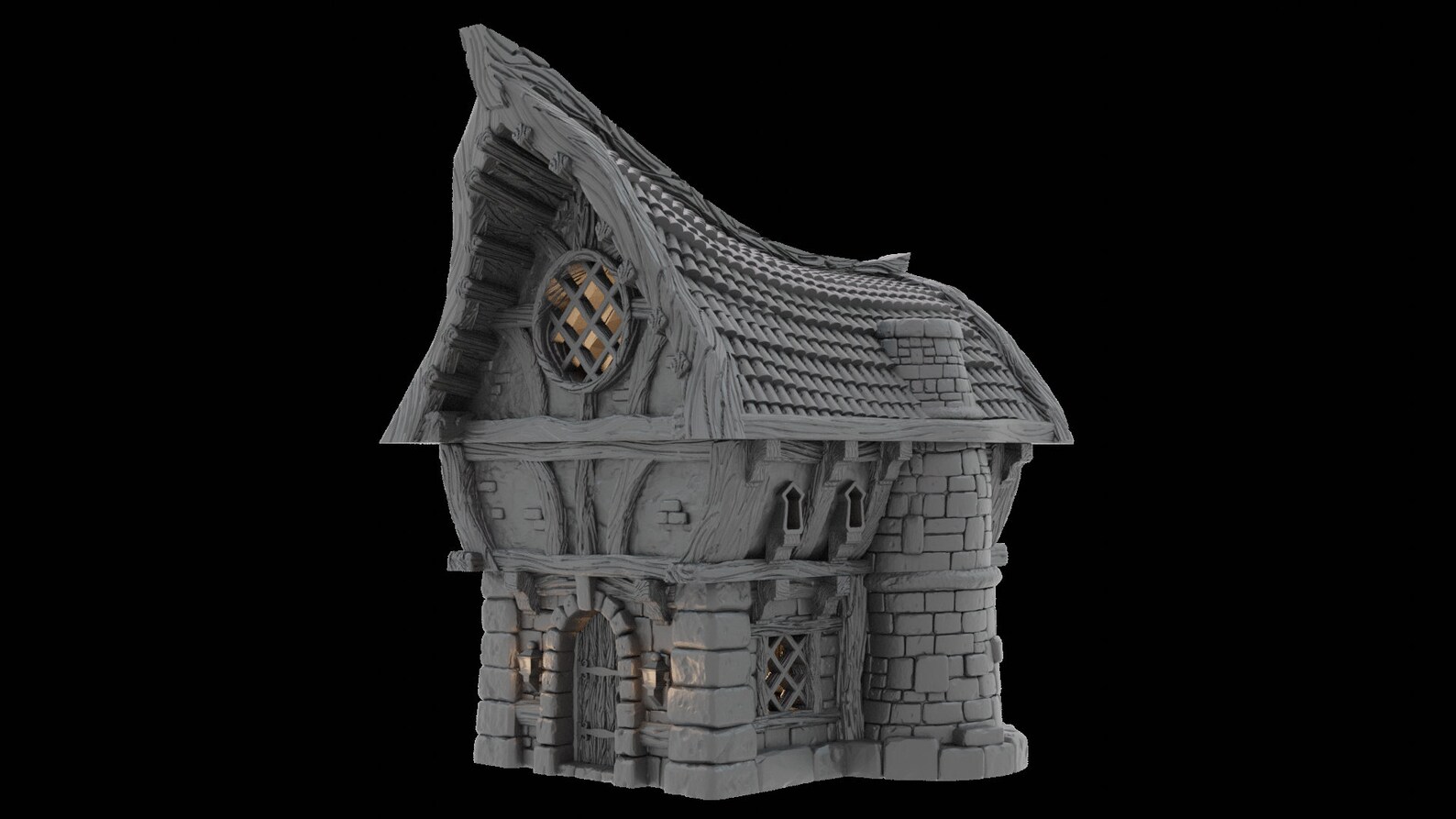 Dnd Small Cottage Home House 28mm Tabletop Miniature Village - Etsy