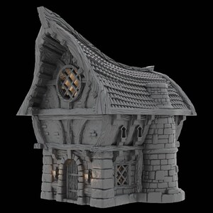 Dnd Small Cottage Home House 28mm Tabletop Miniature Village Tabletop ...