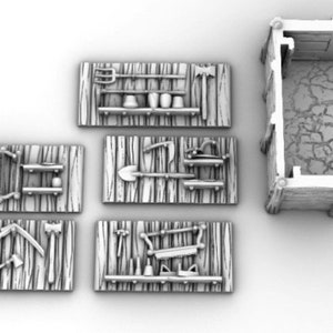 Dnd Small Tool Shed With Interchangeable Walls Farm Village Thatched ...