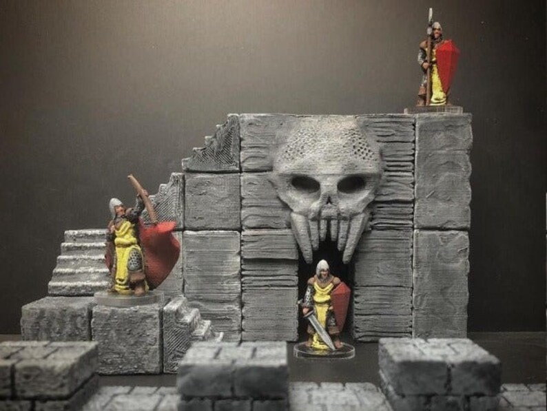 Dnd Skull Gate Skeleton Bone Grim Entrance Entry Tabletop - Etsy