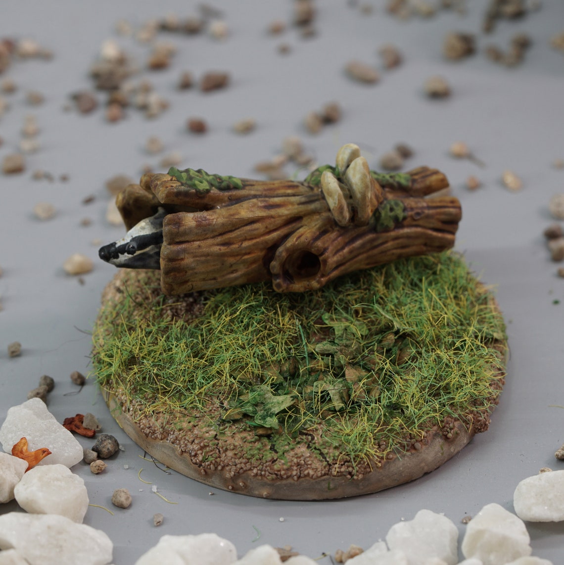 Dnd Honey Badger in Log Forest Unbased Animal Companion 28mm Resin ...