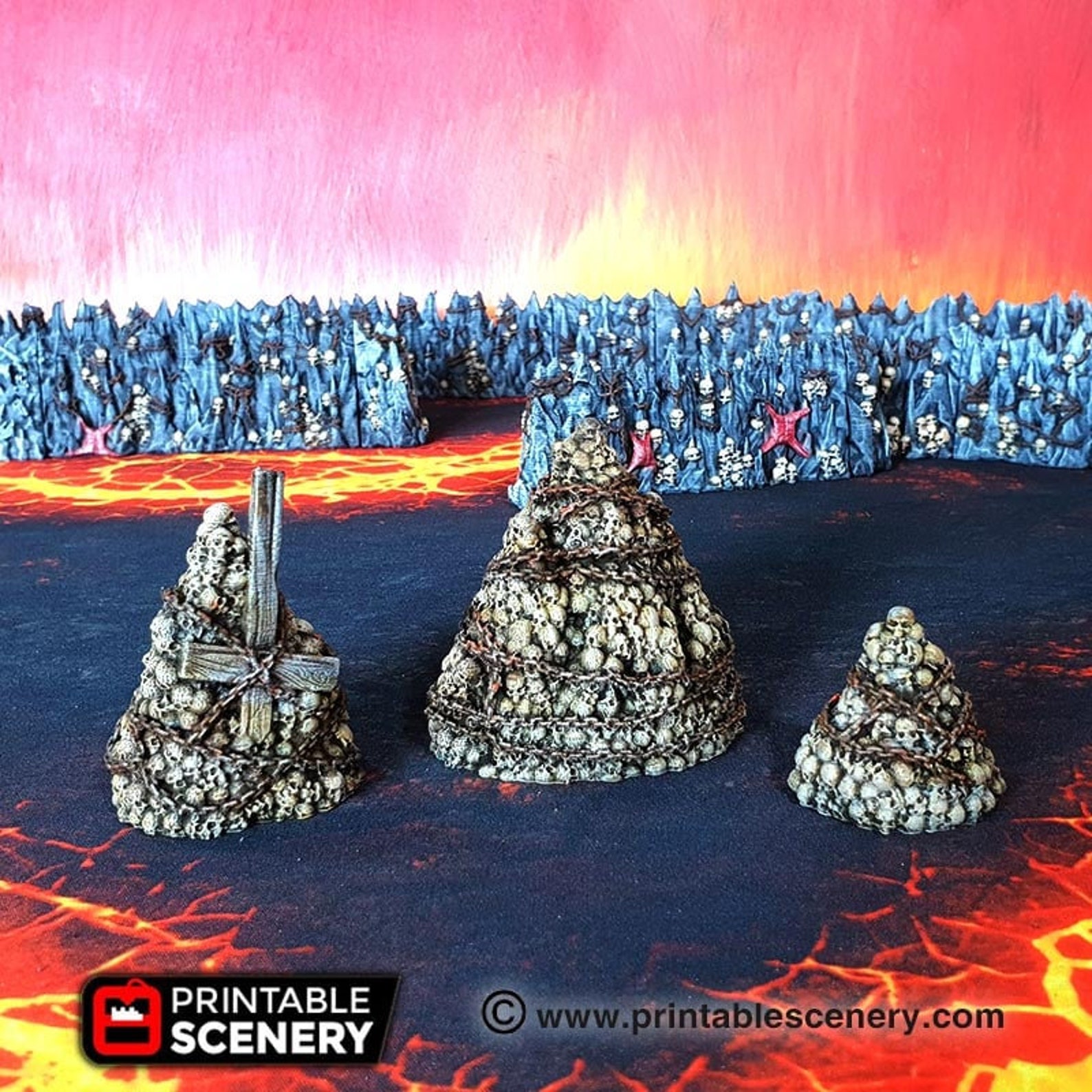 Dnd Skull Piles Bone Human Remains Dark Lands Necromancer Hellscape ...