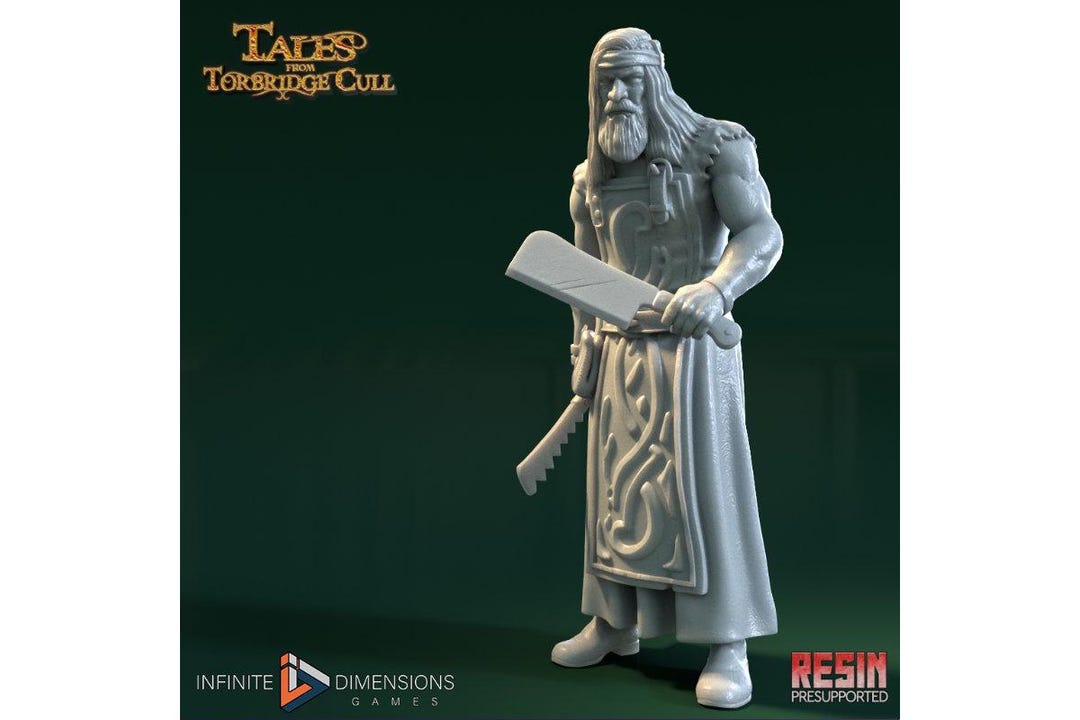 Dnd RESIN Ebs the Butcher 28mm Miniature Medieval Townsfolk NPC ...