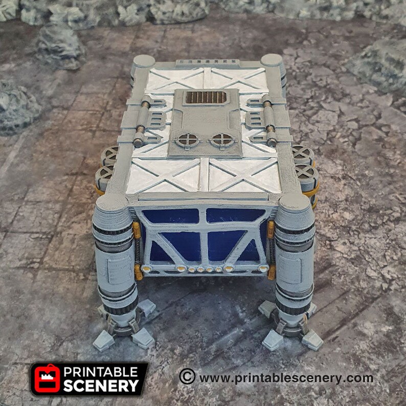 Dnd Sci-fi Cargo Lander Transport Freighter Tabletop Scatter - Etsy