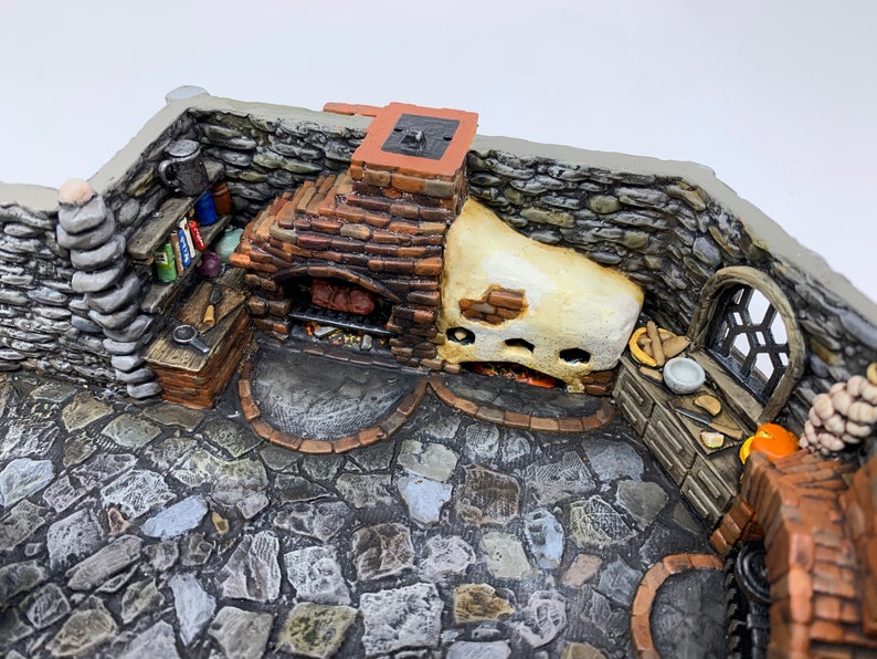 Dnd Last Hearth Inn Kitchen for Village 28mm Miniature Terrain - Etsy