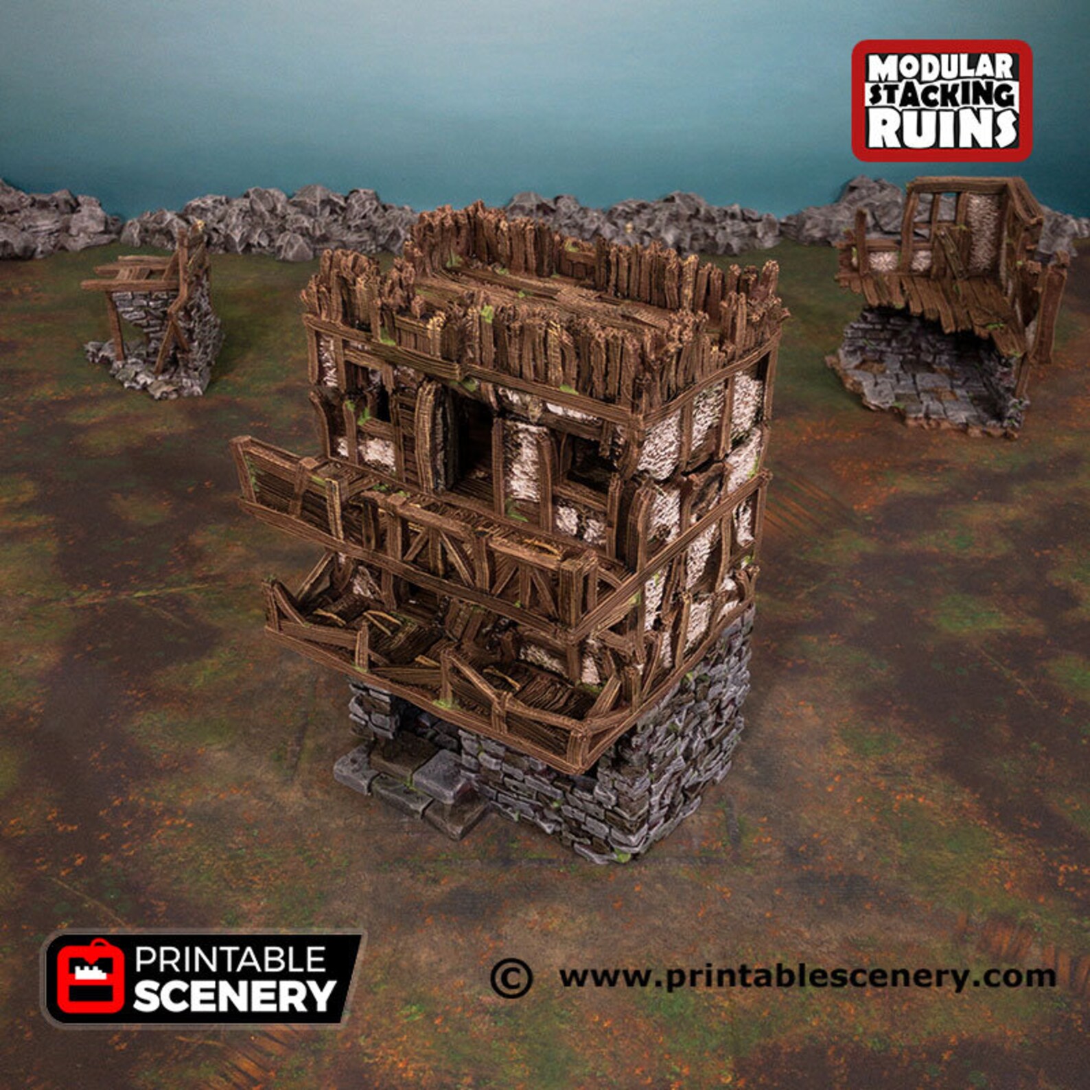 Dnd Murder Row House War Ruins Shadow Fey Tabletop Scatter Terrain RPG ...