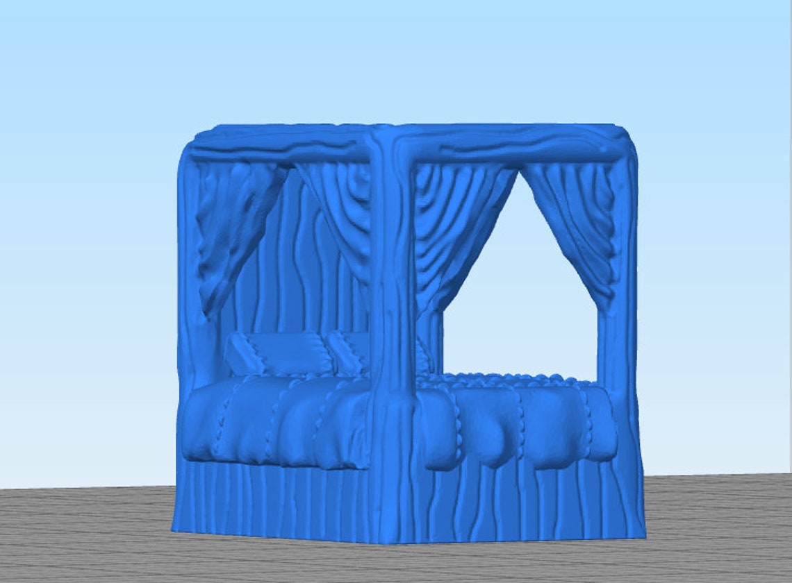 Dnd Canopy Bed Bedroom Furniture House Furnishings Castle - Etsy