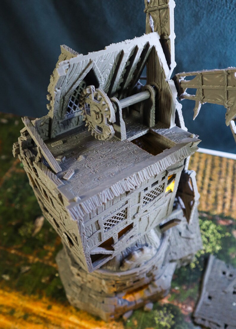 Dnd Haunted Windmill War Ruins City of Tarok Tabletop Scatter - Etsy