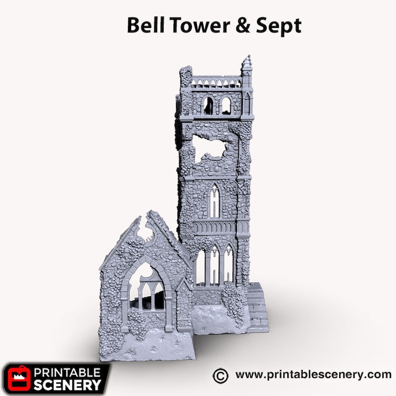 Dnd Ruined Church Chapel Ruins Bell Tower I Dungeons and Dragons I ...