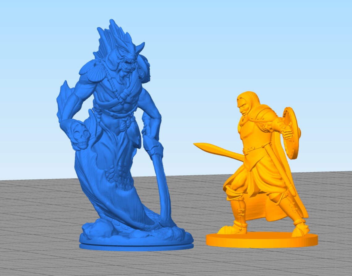 Dnd Merrow Merman Mermaid Atlantis Warrior 28mm Miniatures | Etsy