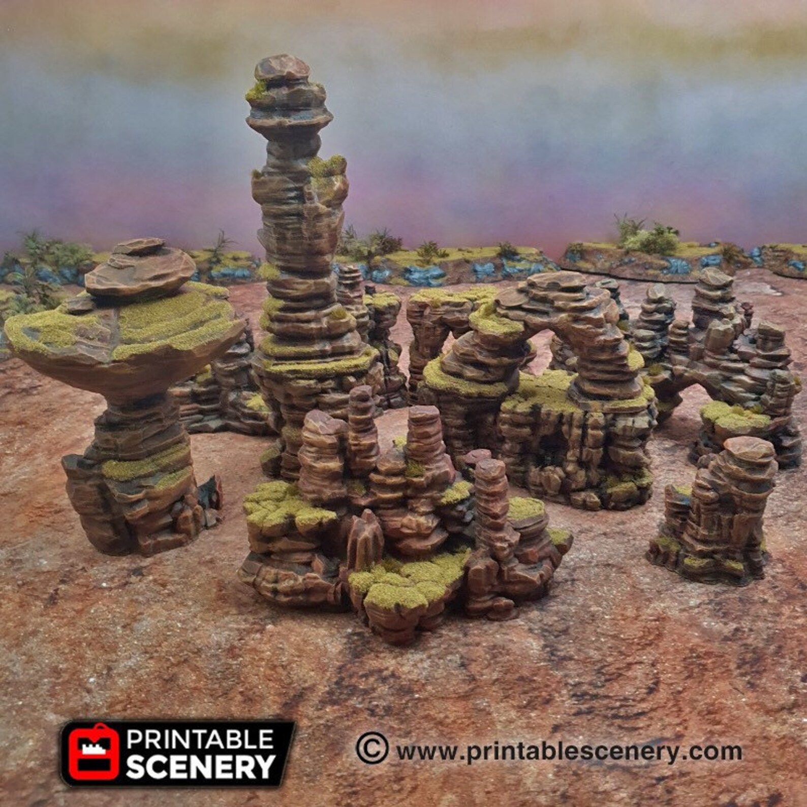 Dnd Canyon Rocks Desert Cavern Cave Bridge Underdark Tabletop Scatter ...