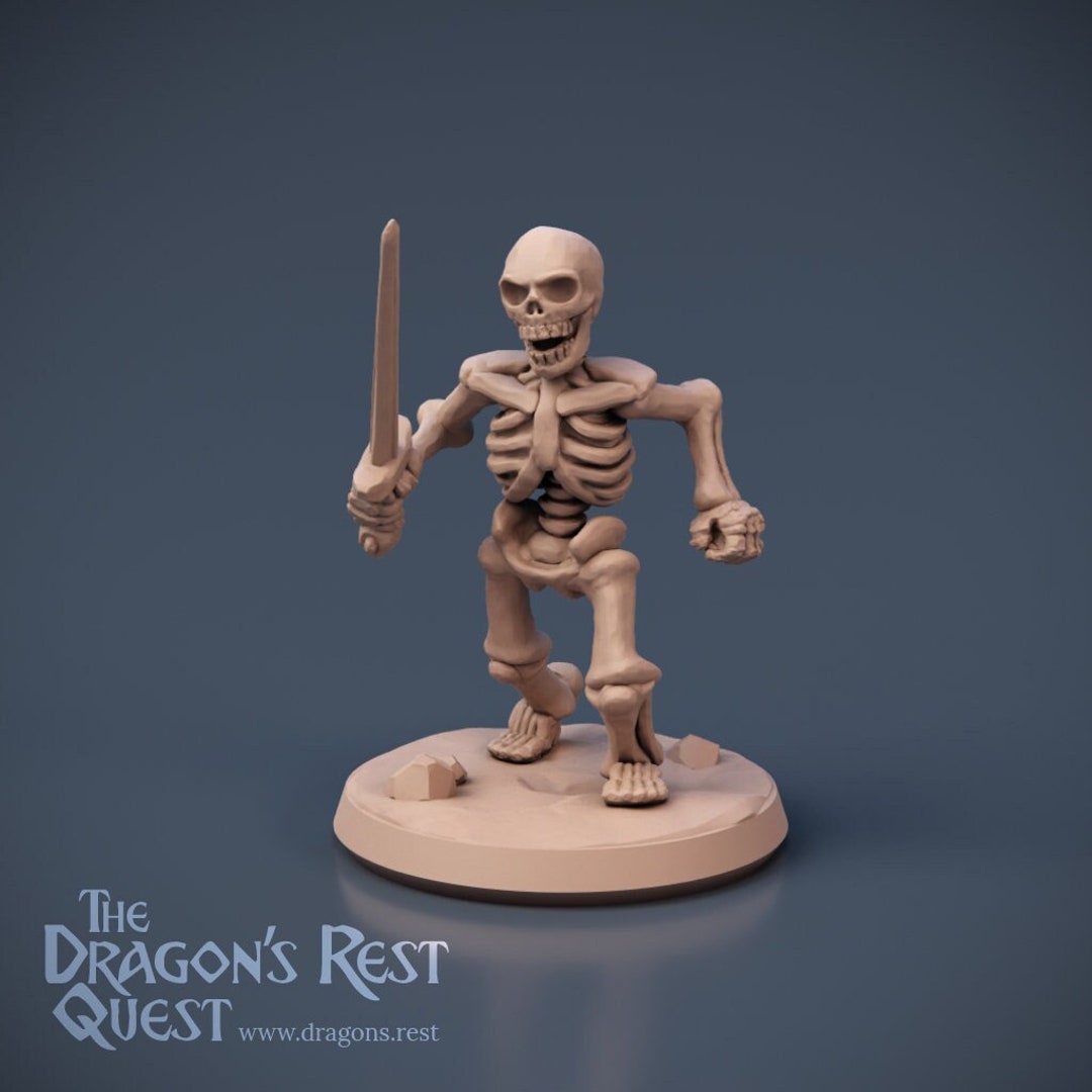 Dnd Skeleton With Sword Dragon's Rest Dungeon Mausoleum Graveyard Army ...