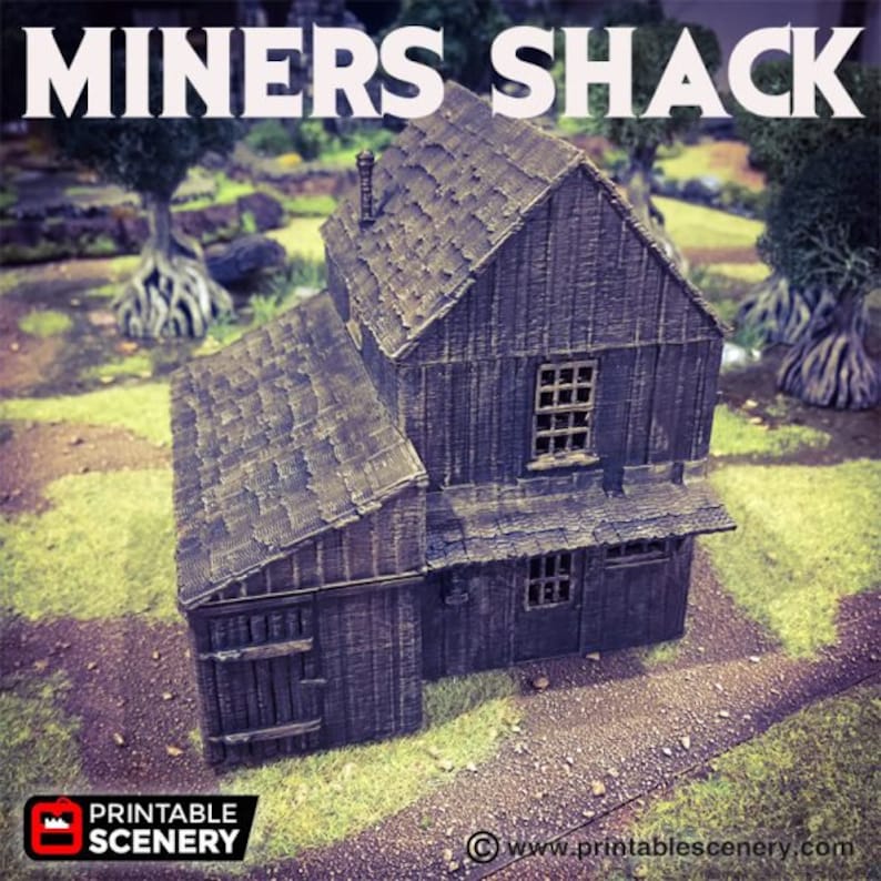 Dnd Miner's Shack Wild West Scatter Terrain Tabletop RPG Dungeons and ...