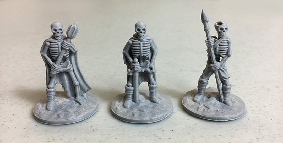 Dnd Undead Skeleton Army Soldiers Warriors 28mm Miniature RESIN Set ...
