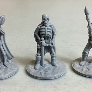 Dnd Undead Skeleton Army Soldiers Warriors 28mm Miniature RESIN Set ...