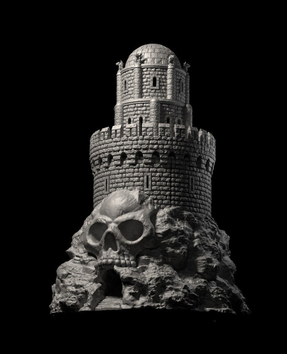 Dnd Skull Tower Dark Elf Evil Hellscape Tabletop Miniature - Etsy