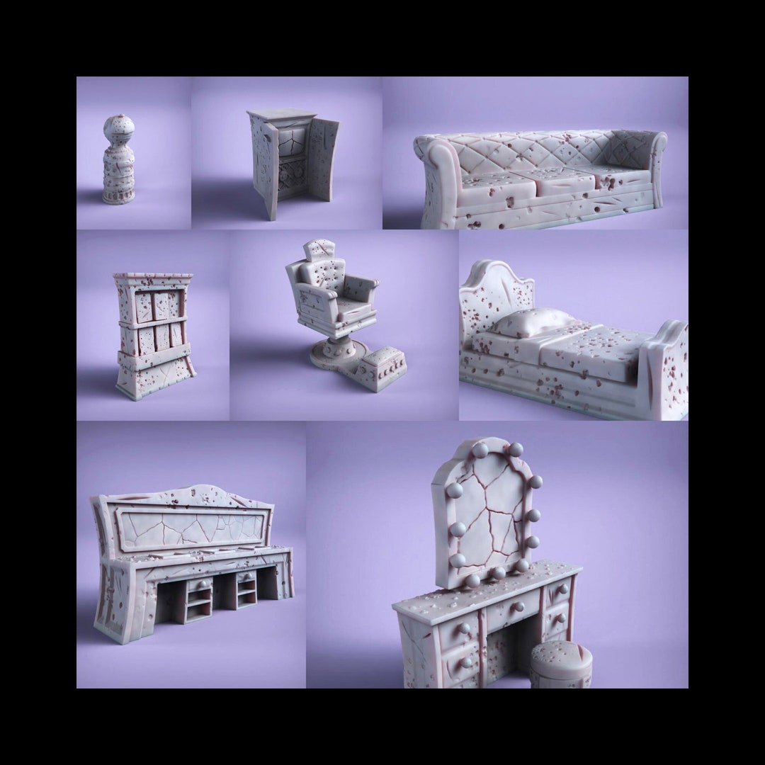 Dnd Barry's Barber Shop Furniture Furnishings Barbershop Western Town ...