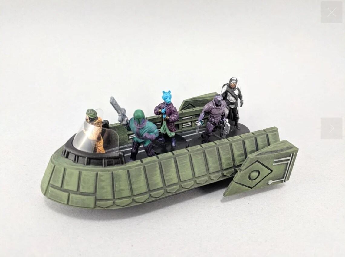 Dnd Sci-fi Cargo Skiff Star Wars Legion Alien Rebels - 28mm Tabletop ...
