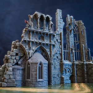 Dnd Large Rebuilt Cathedral From a Ruined Church Tabletop Scatter ...