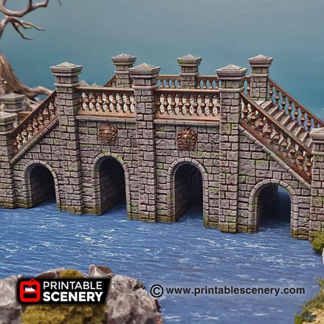Dnd Arcanist's Stone Bridge Medieval Castle I Dungeons and Dragons I ...