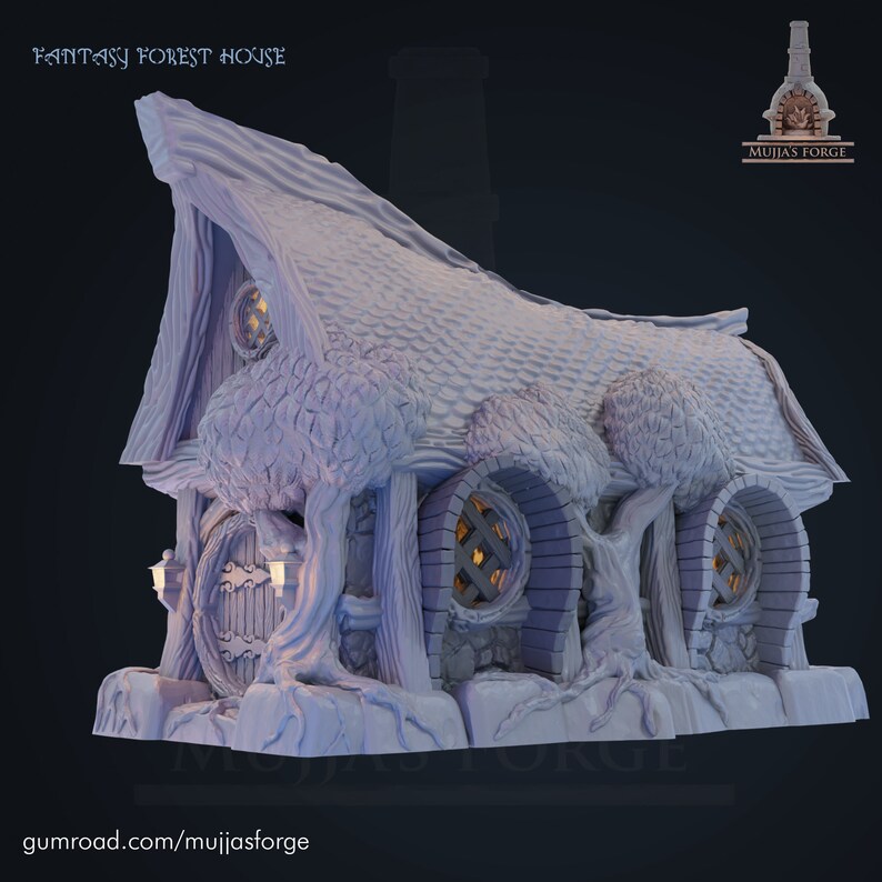 Dnd Forest Cottage Home House 28mm Tabletop Miniature - Etsy