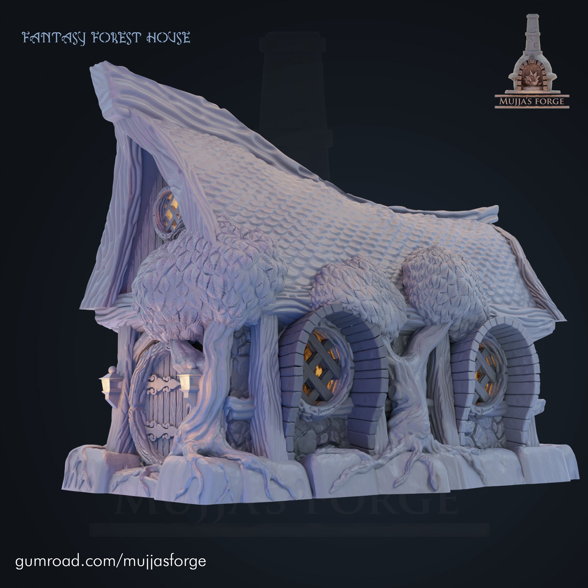 Dnd Forest Cottage Home House - 28mm Tabletop Miniature Village ...