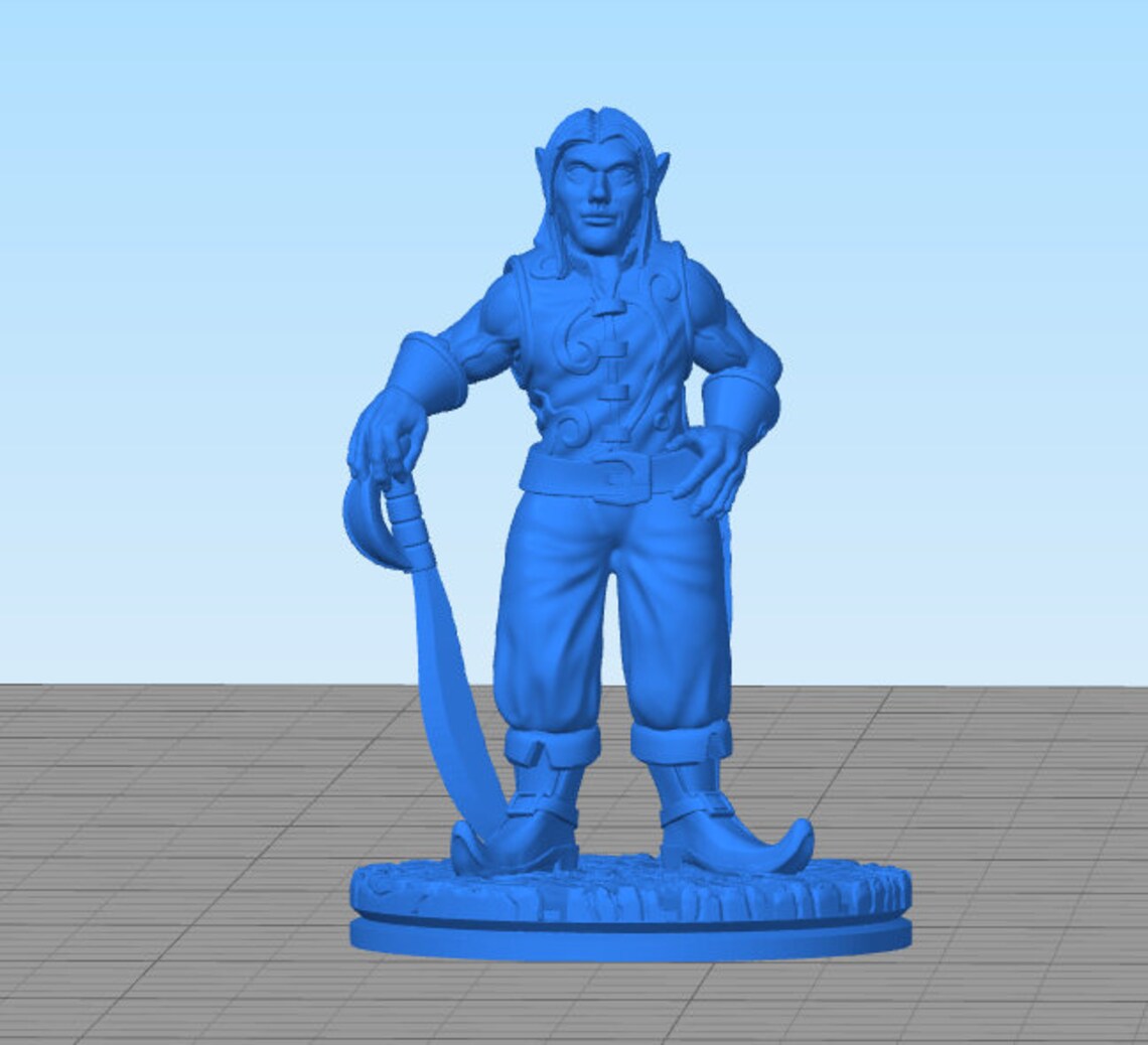 Dnd Elf Warrior Resin 28mm Miniature D and D Miniatures Fantasy RPG D&D ...