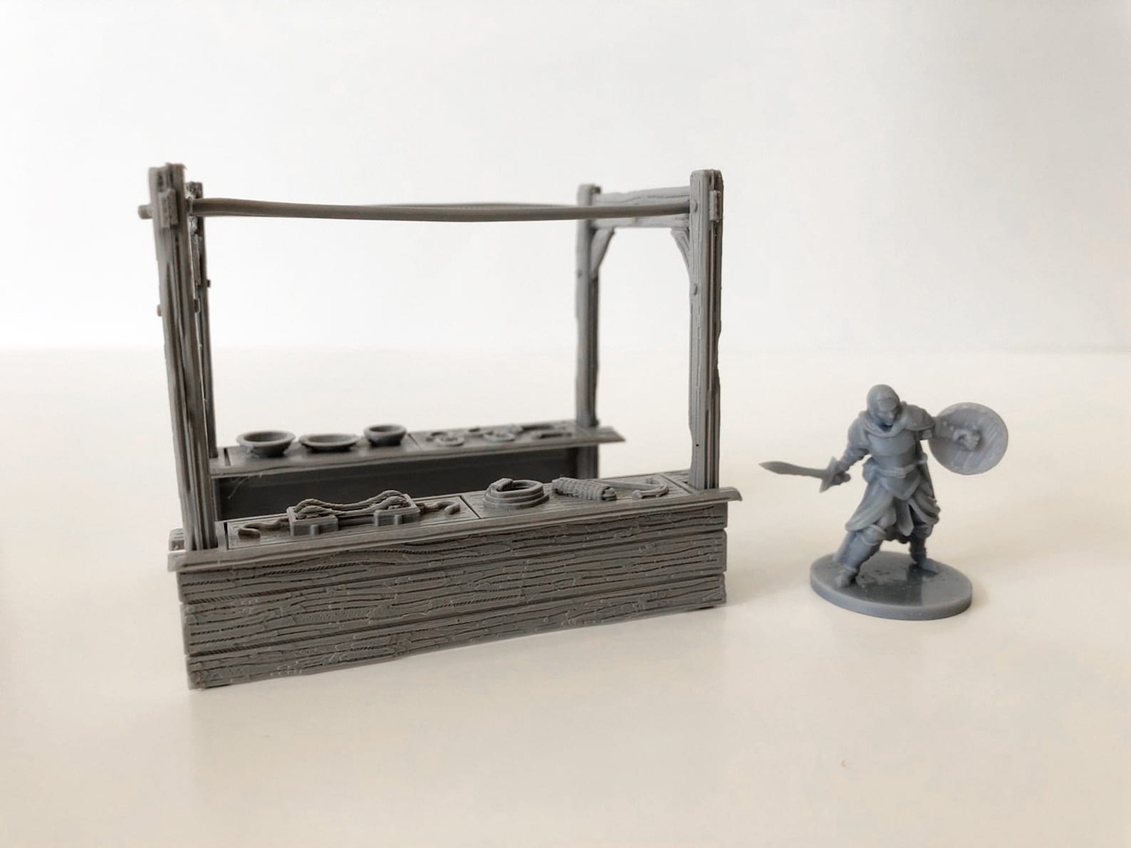 Dnd Market Peddler Merchant Stall - 28mm Tabletop Terrain Miniature RPG ...