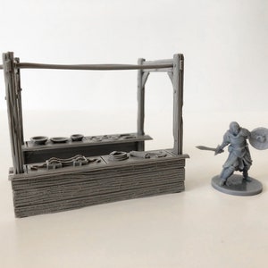 Dnd Market Peddler Merchant Stall - 28mm Tabletop Terrain Miniature RPG ...