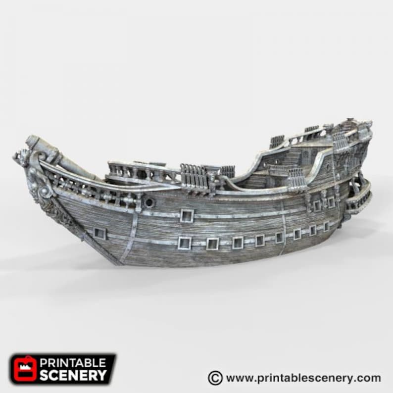 Dnd the Galleon Ship Dungeons and Dragons Pirate Boat Tabletop Scatter ...