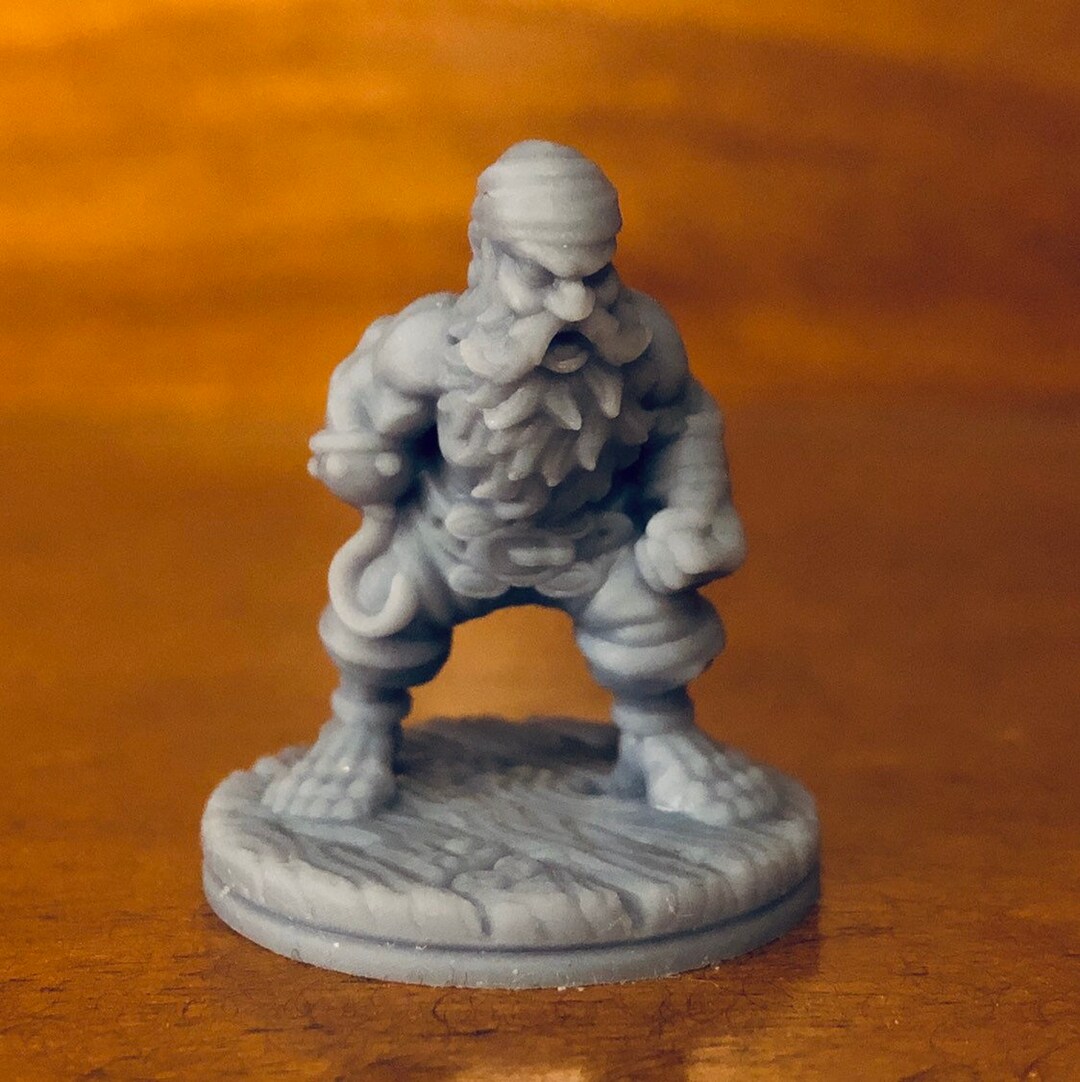 Dnd Dwarf Brawler 28mm RESIN Miniature D and D Miniatures RPG Dungeons ...