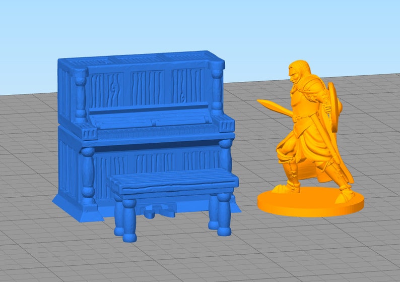 Dnd Piano and Bench Village Tavern Tabletop Terrain Miniature RPG D&D ...