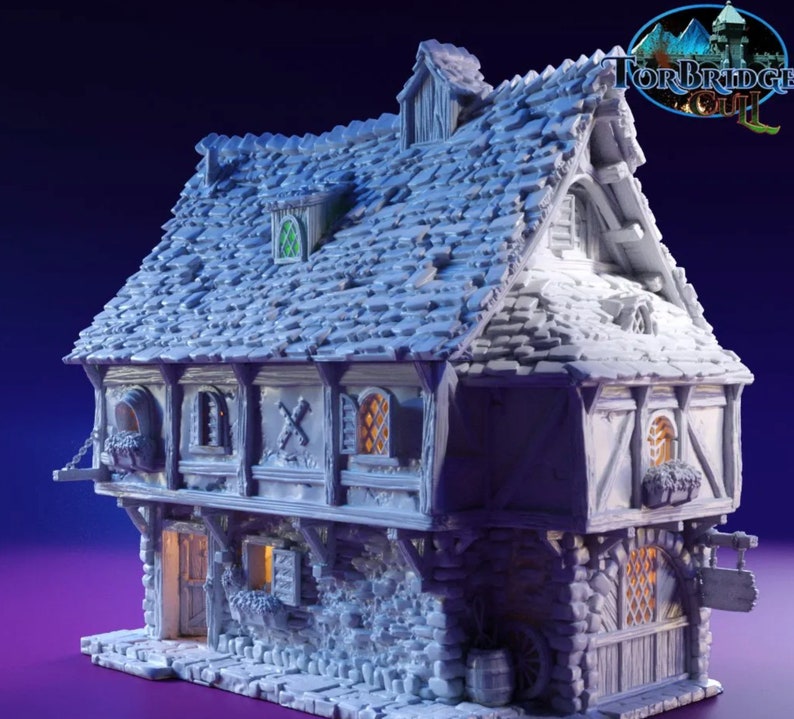 Dnd Milat's Townhouse House Home Medieval Village Tabletop Terrain RPG ...