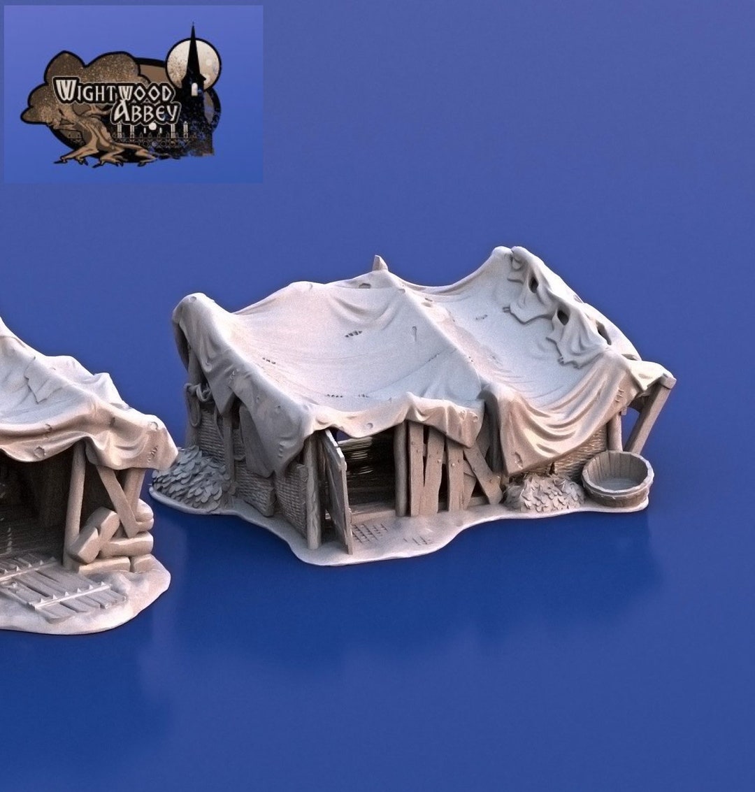 Dnd Beggar's Hovel Slum Shack Poor Camp Medieval Tabletop Terrain ...