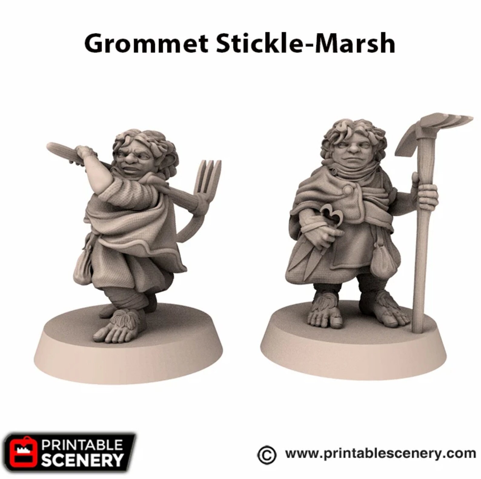 Dnd Grommit Stickle Marsh 28mm Hobbit Leader Miniature Rise of the ...