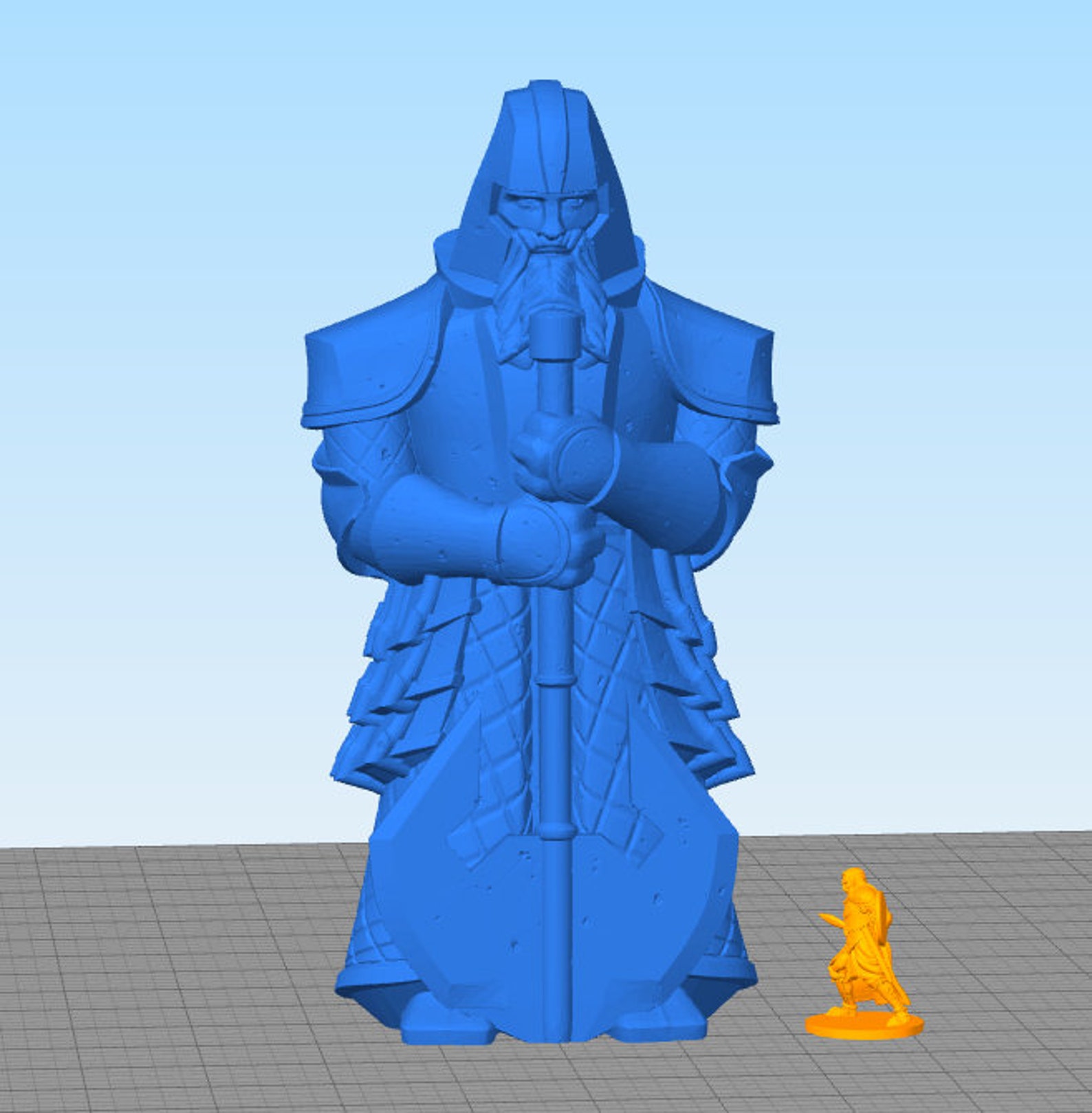 Dnd Dwarven Statue Forge City Monument Tabletop Scatter | Etsy