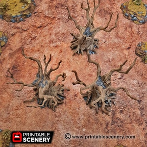 Dnd Twisted Trees Set Haunted Forest Dead Graveyard Printable Scenery ...