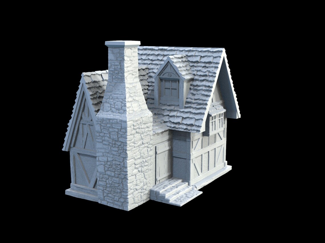 Dnd Medieval Farm House Home Cottage - 28mm Scatter Village Tabletop ...