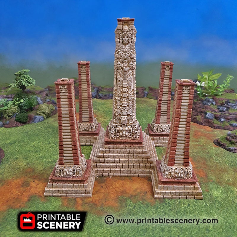 Dnd Mortis Simulacrum Ancient Monument Ruins Aztec Alien - Etsy